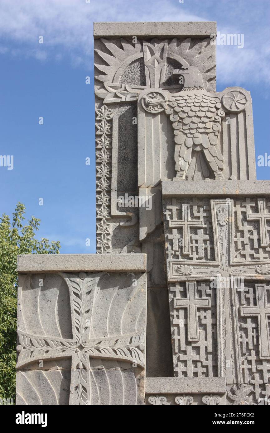 Khatchkar Original De La Vierge A L'Enfant at the Echmiadzin religious ...