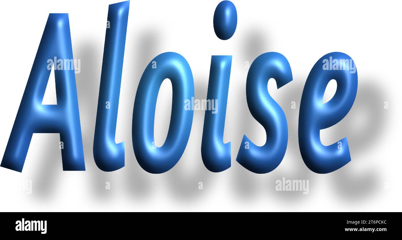 Aloise - light blue/ blue color - writen man name - embossed text ...