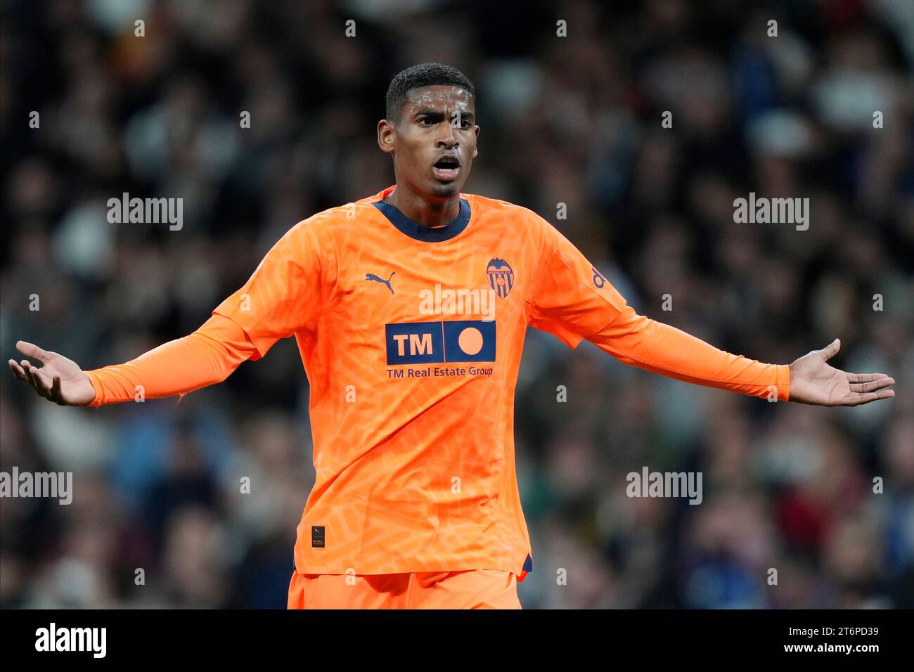 Cristhian Mosquera of Valencia CF during the La Liga match between Real ...