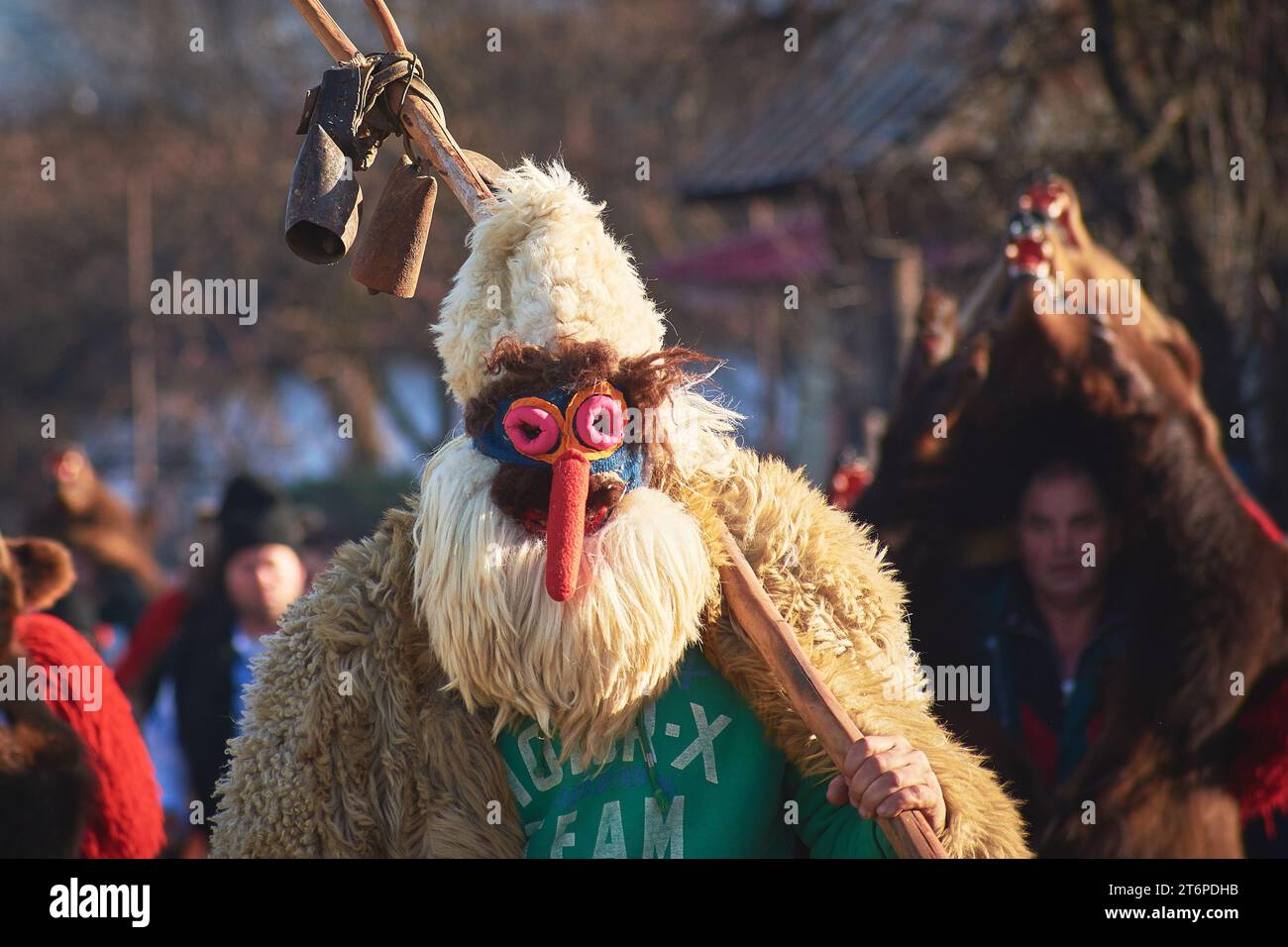 New Year's masks, traditions, carolers and customs in Romania Stock ...