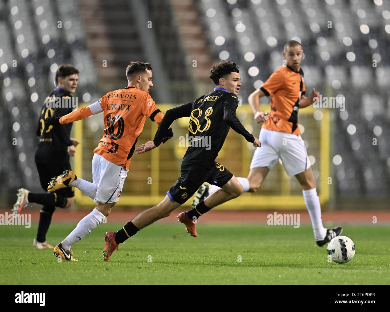 a soccer match between RSCA Futures (u21) and KMSK Deinze, Saturday 11 ...