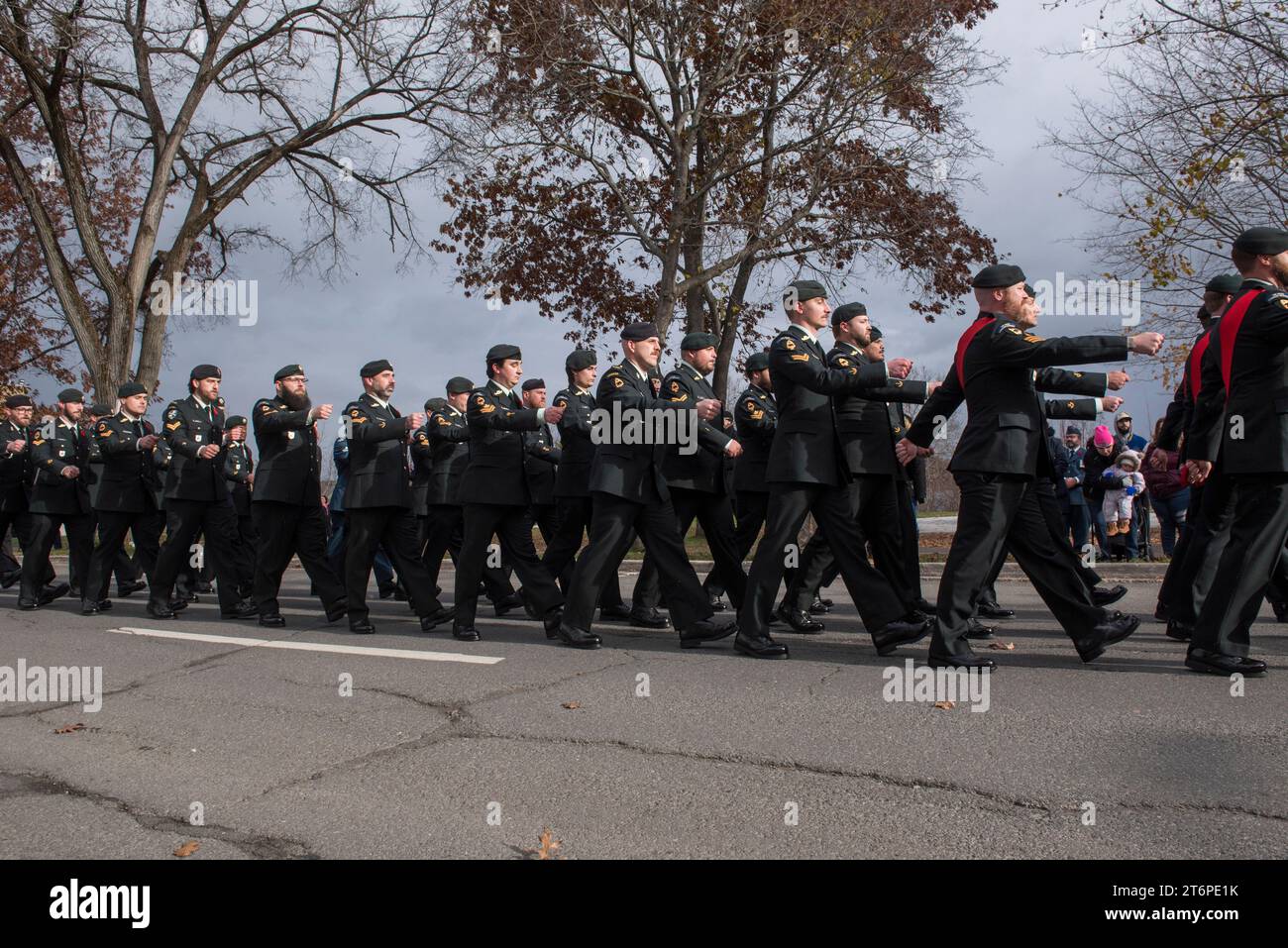Members of the 2nd battalion Royal Canadian Regiment march in the ...