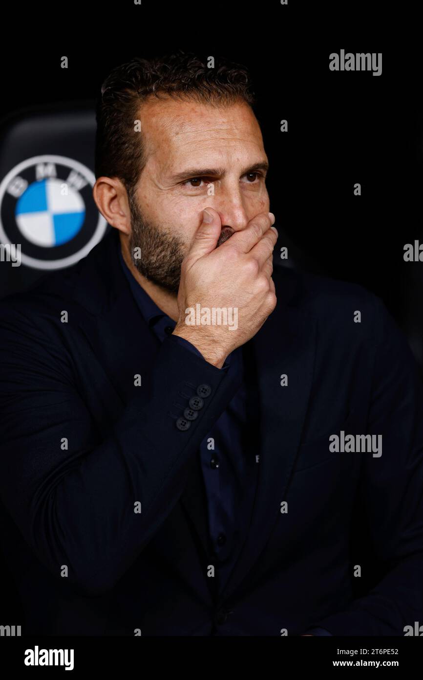 Ruben Baraja, head coach of Valencia, looks on during the spanish ...