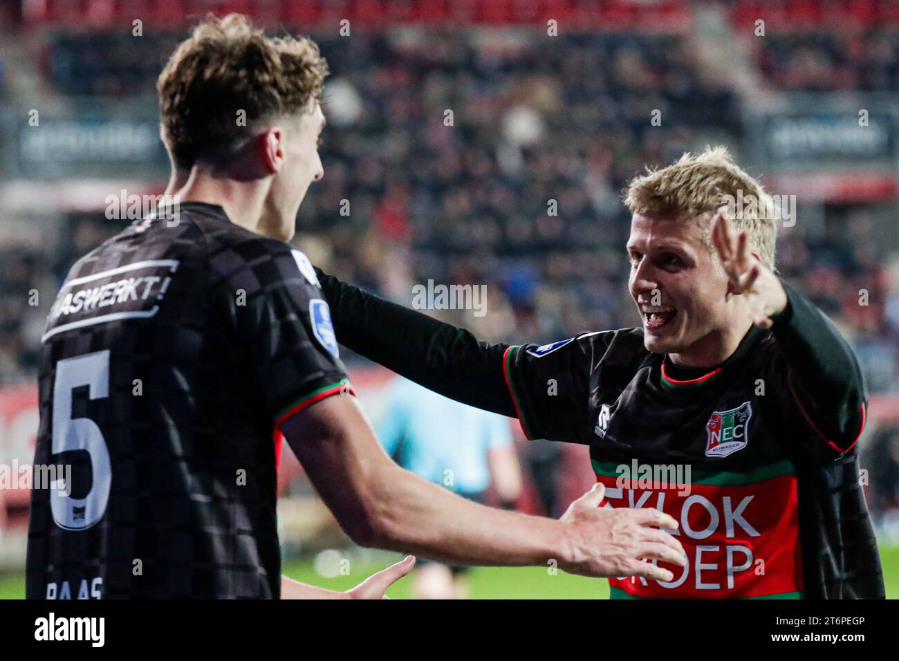 ENSCHEDE, NETHERLANDS - NOVEMBER 11: Youri Baas of NEC, players of NEC ...