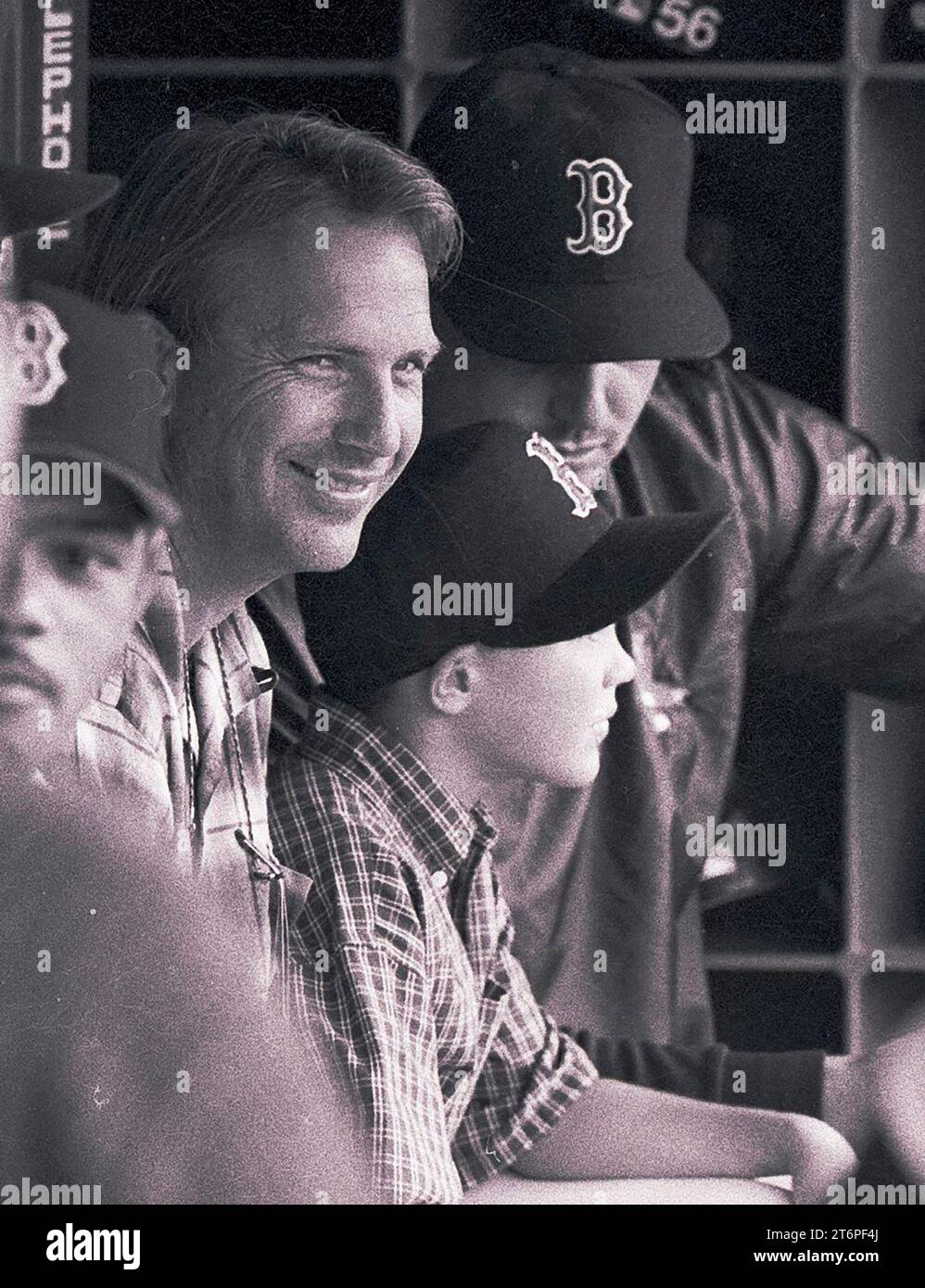 Red Sox 1996 season with Kevin Cosner in the dugout during a game ...
