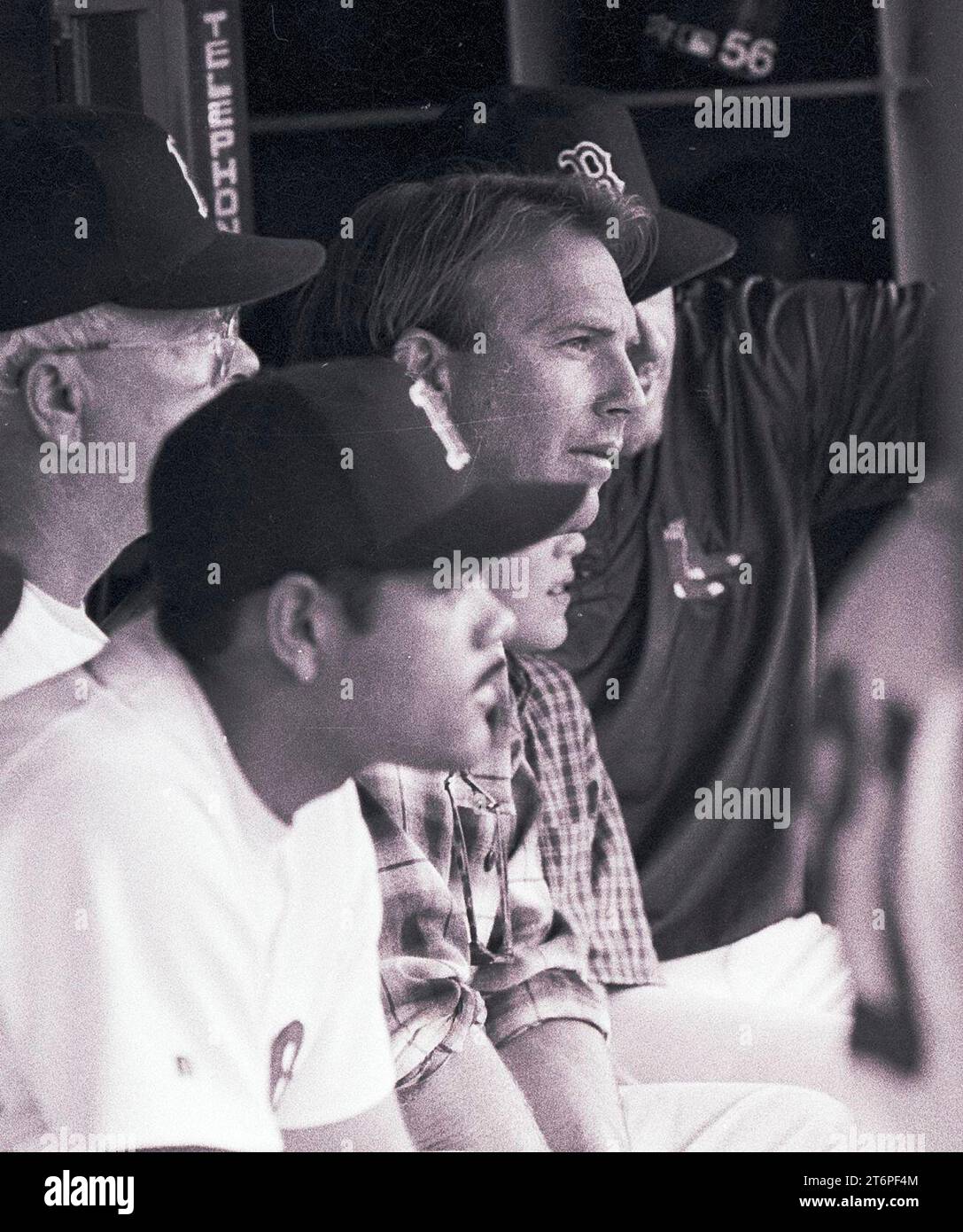 Red Sox 1996 season with Kevin Cosner in the dugout during game action ...