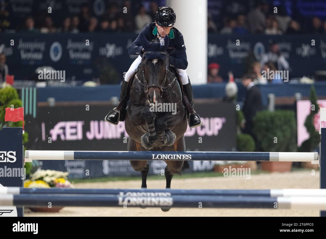 Denis Lynch (IRL) riding Dark Chocolate 48 in action during the CSI5 ...