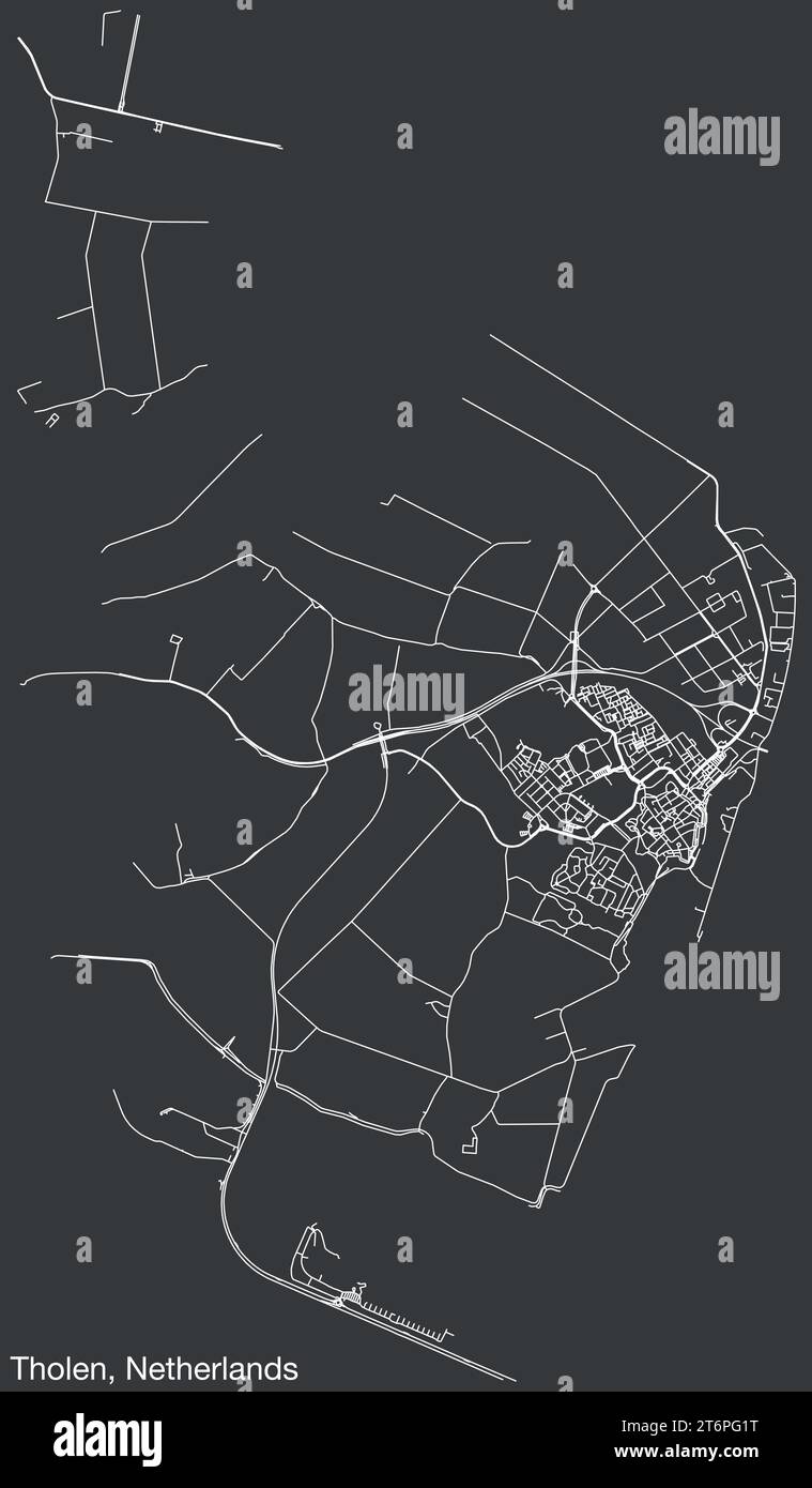 Street roads map of THOLEN, NETHERLANDS Stock Vector Image & Art - Alamy