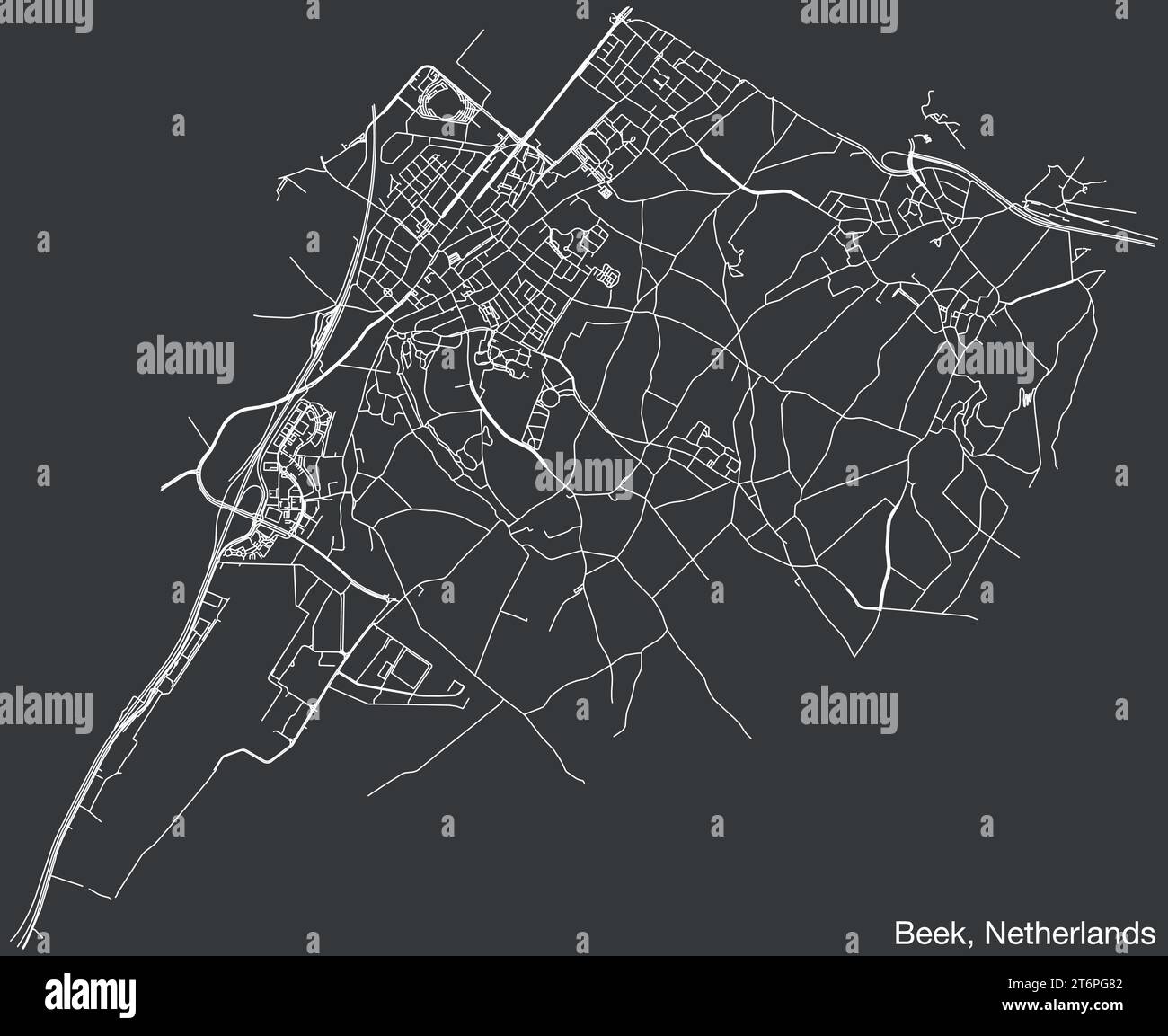 Street roads map of BEEK, NETHERLANDS Stock Vector Image & Art - Alamy