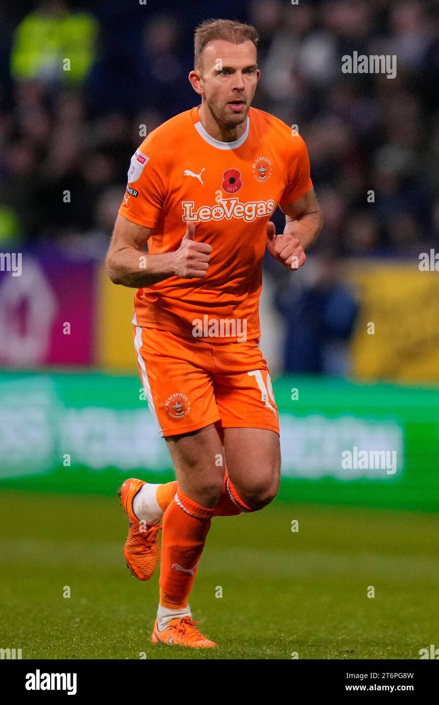 Jordan Rhodes #16 of Blackpool during the Sky Bet League 1 match Bolton ...