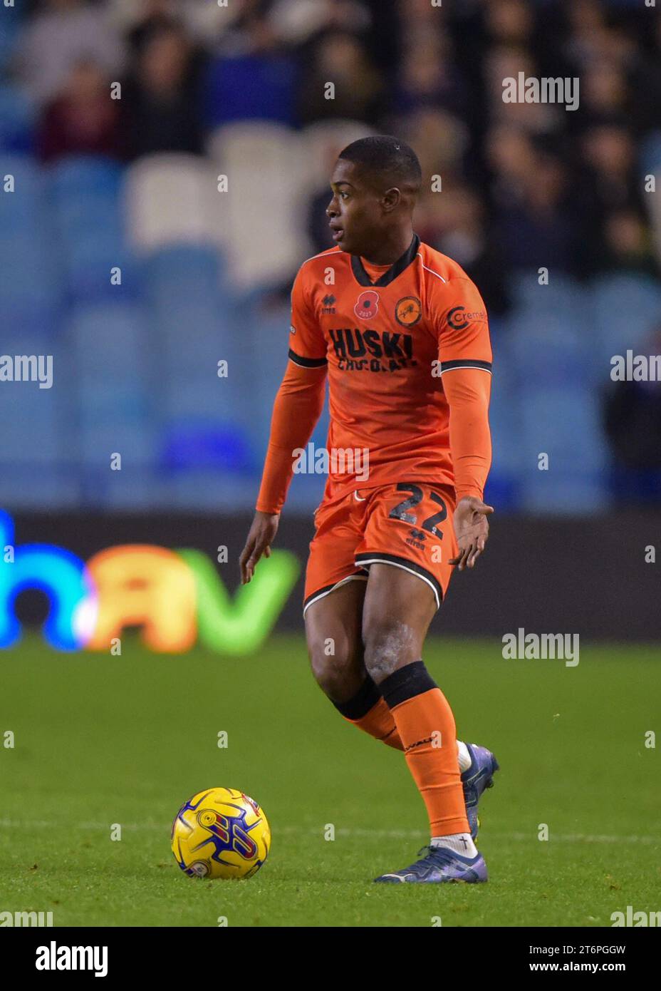 Aidomo Emakhu #22 of Millwall during the Sky Bet Championship match ...
