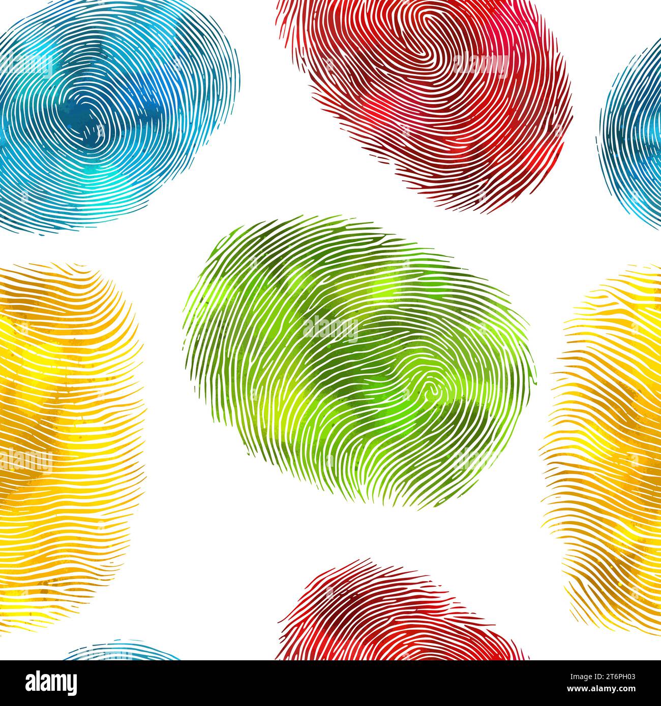 Fingerprint seamless colored pattern. hand drawing. Not AI, Vector ...