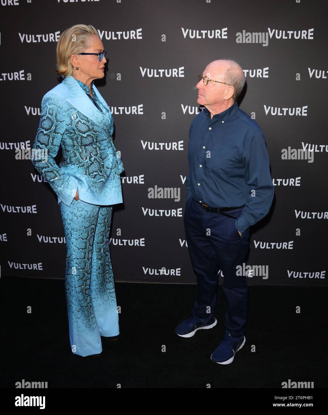 Sharon Stone, Jerry Saltz arrives at The Vulture Festival 2023, Sharon ...