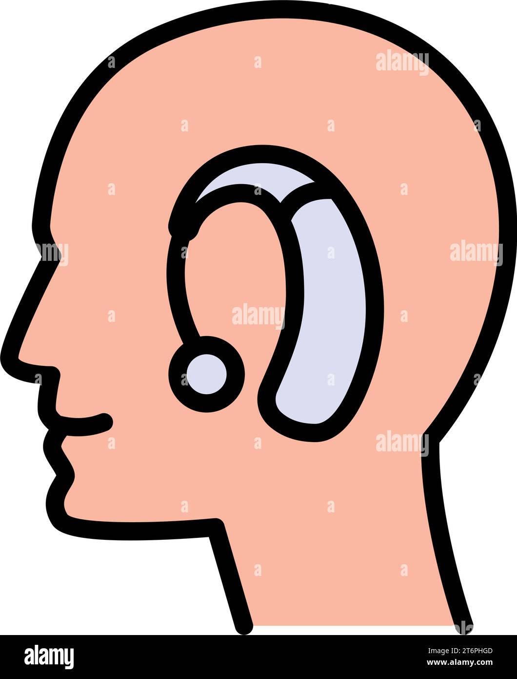 Hearing aid color icon vector. Hearing aid gadget sign. Simple style sign isolated on white ...