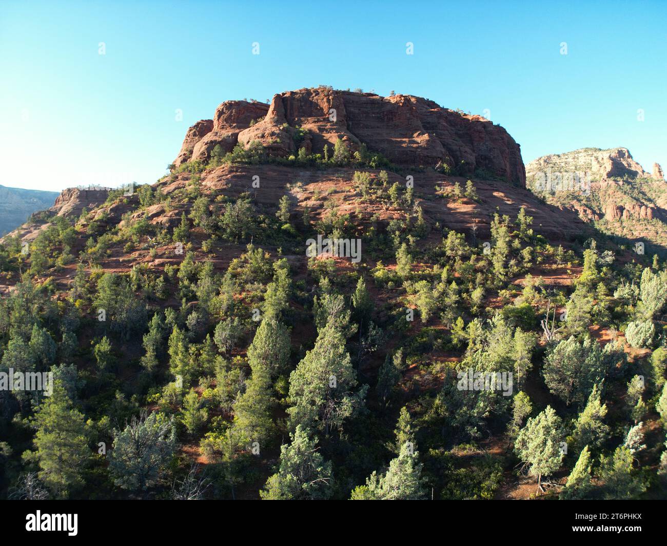 An aerial view of the mountainous landscape of Sedona, Arizona Stock ...