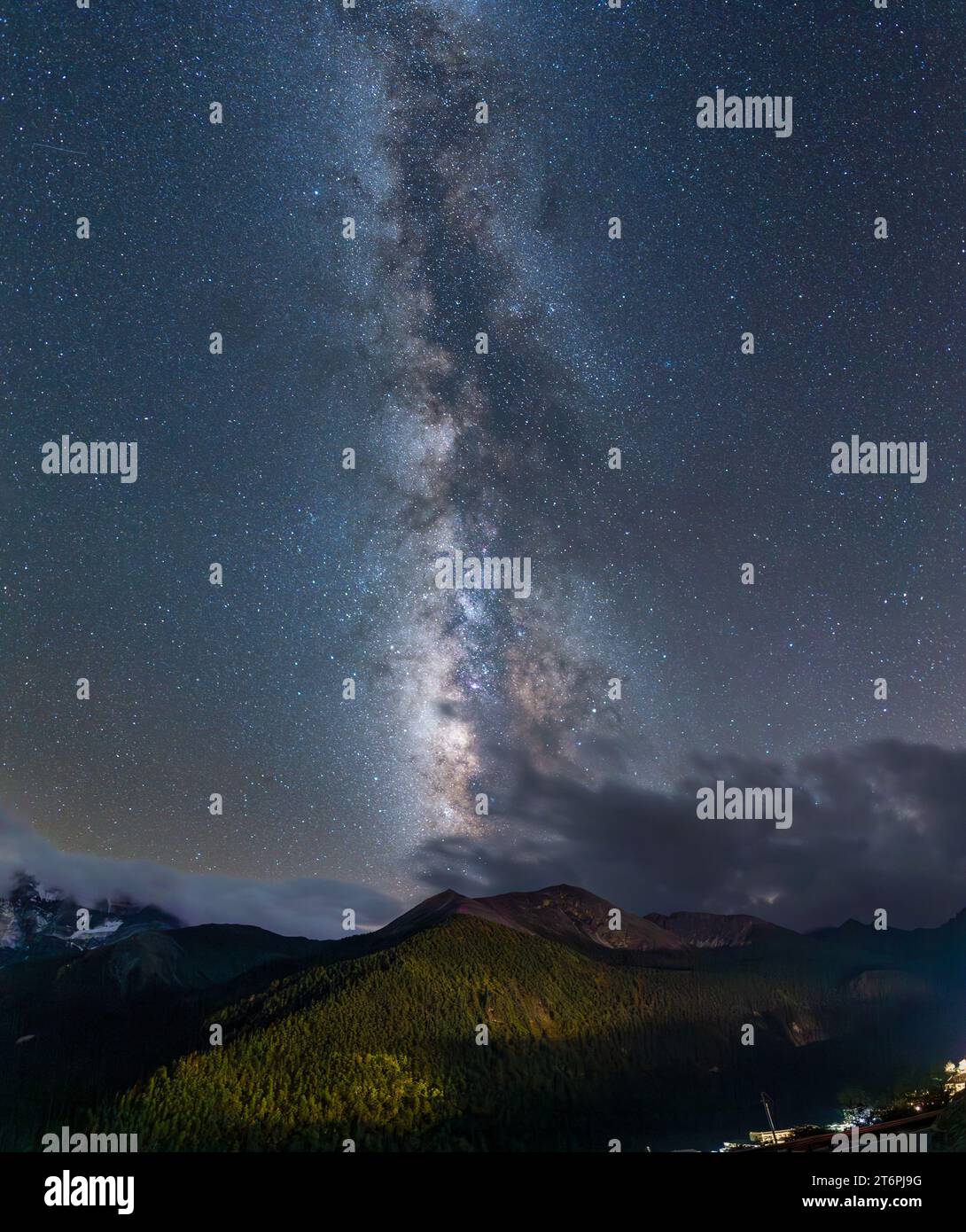 A magnificent night sky view featuring a plethora of stars and the ...