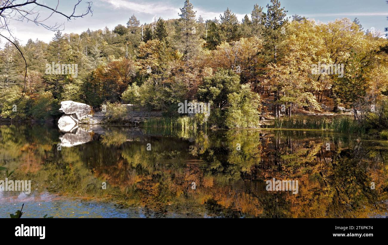 Beautiful Lake Fulmor high in the San Bernardino National Forest near ...