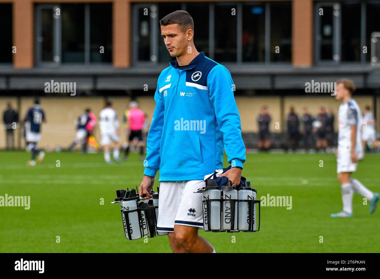Swansea, Wales. 11 November 2023. Elidon O'Boyle of Millwall carrying ...