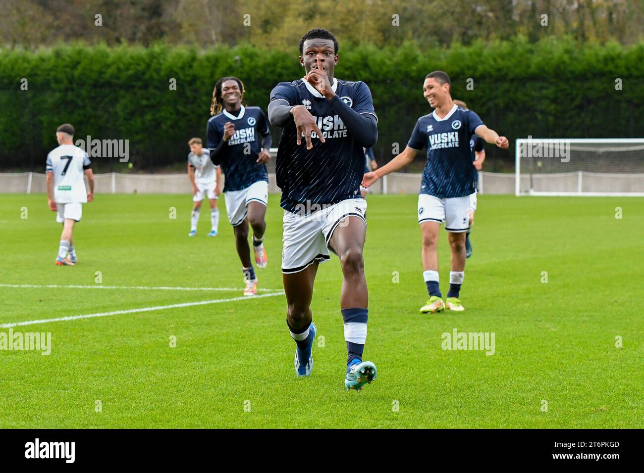 Swansea, Wales. 11 November 2023. Adedapo Olugbodi of Millwall ...