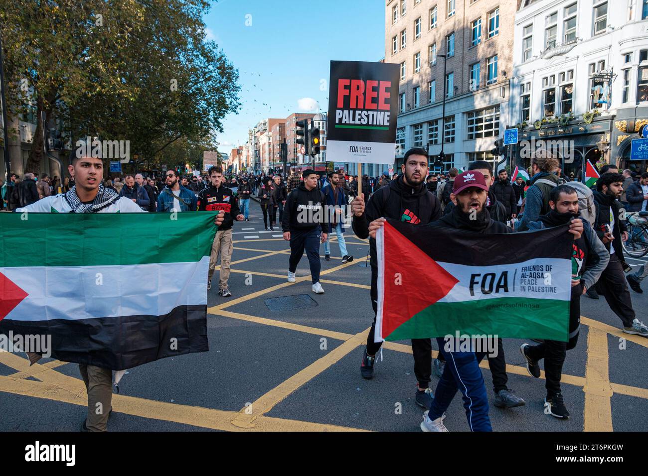 London, UK. 11th Nov 2023. Palestine Protests continue through London ...