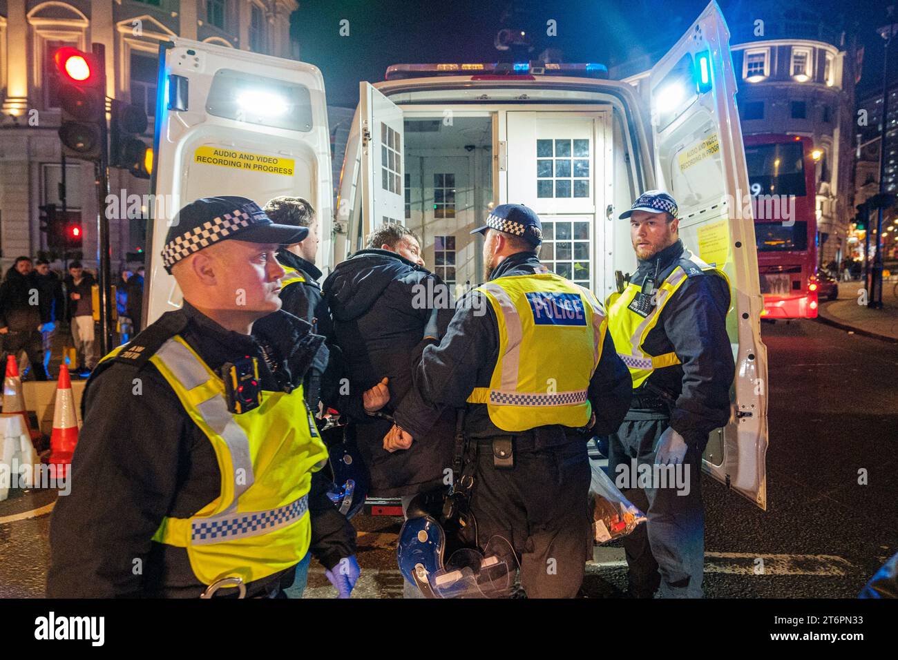 London, UK. 11th Nov 2023. Fighting between EDL/Far Right continued ...