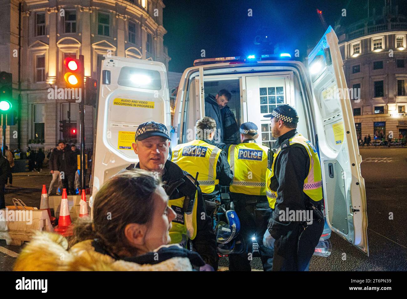 London, UK. 11th Nov 2023. Fighting between EDL/Far Right continued ...