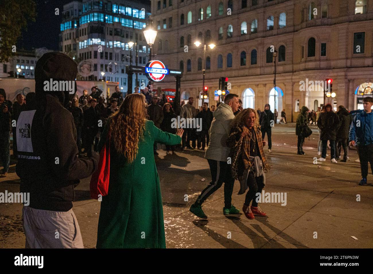 London, UK. 11th Nov 2023. Fighting between EDL/Far Right continued ...