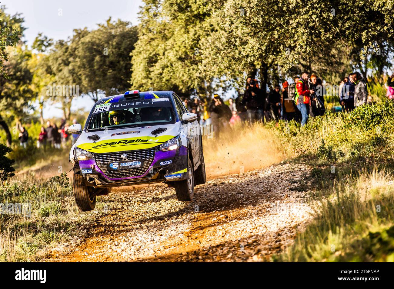152 CHARPENTIER Tristan, MOREAU Gabin, Peugeot 208 Rally4, action during the Rallye Terre de ...