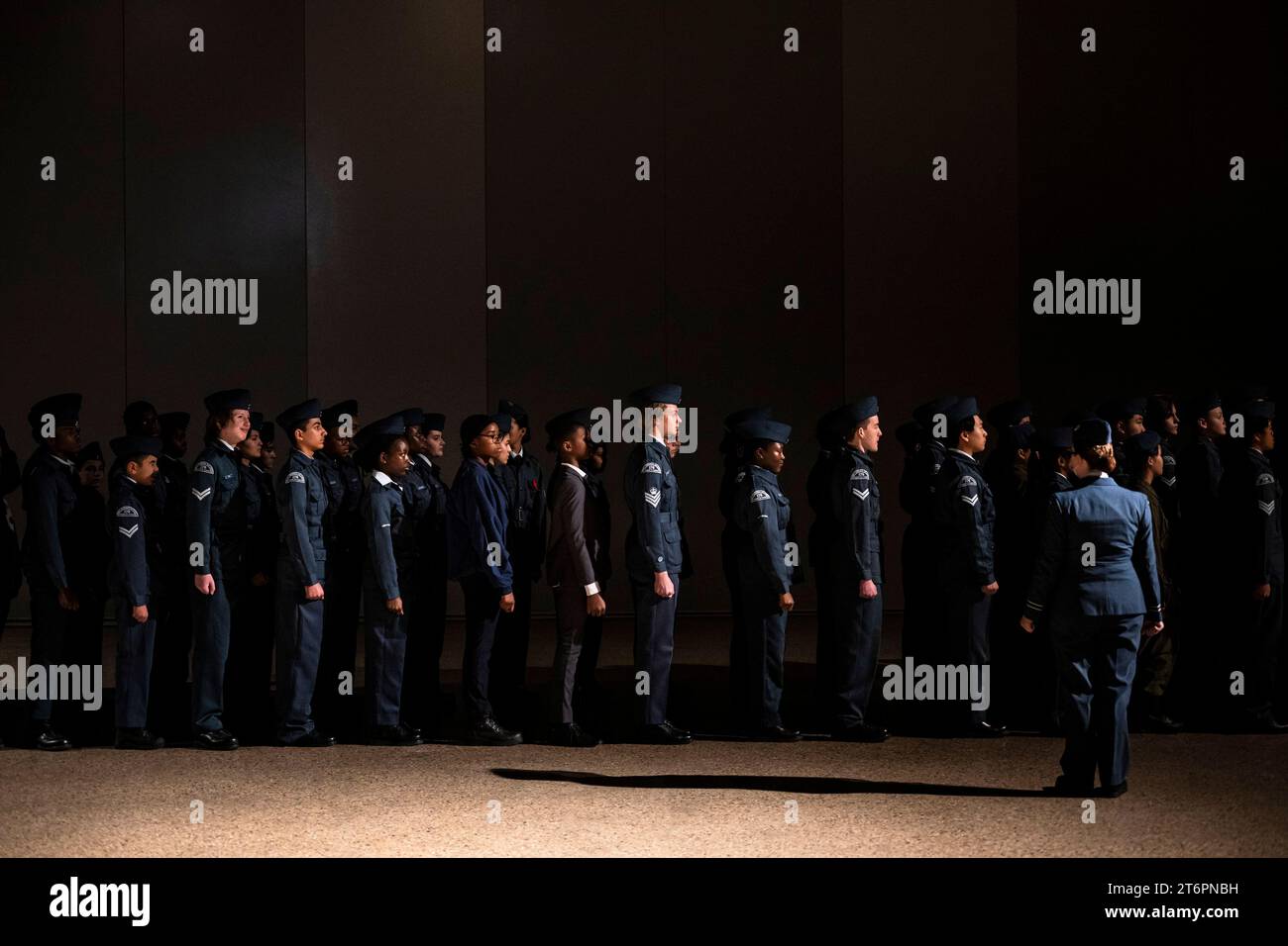 Royal Canadian Air Cadets form up during Remembrance Day Ceremonies in ...
