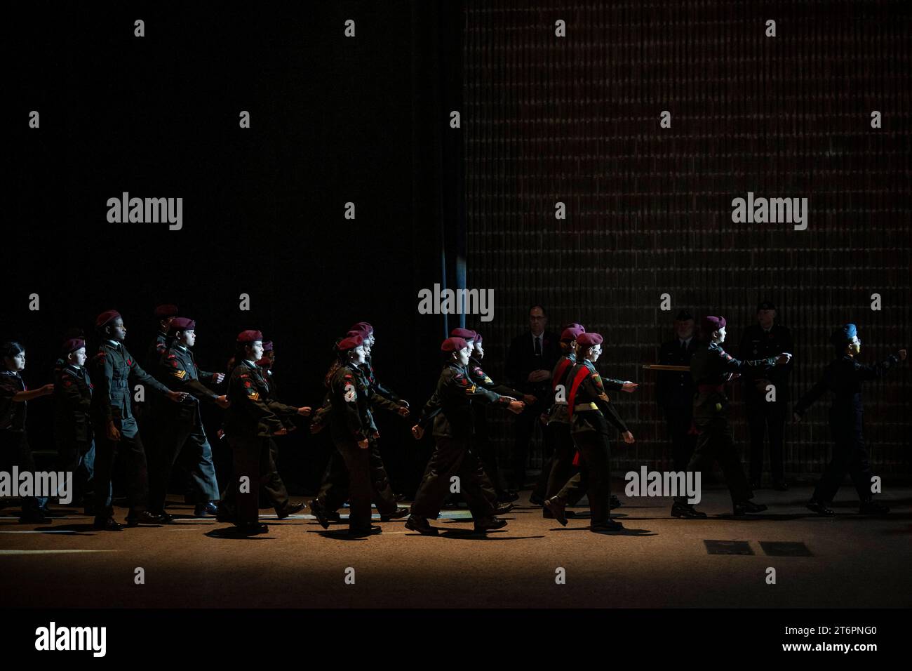 Royal Canadian Army Cadets parade during Remembrance Day Ceremonies in ...