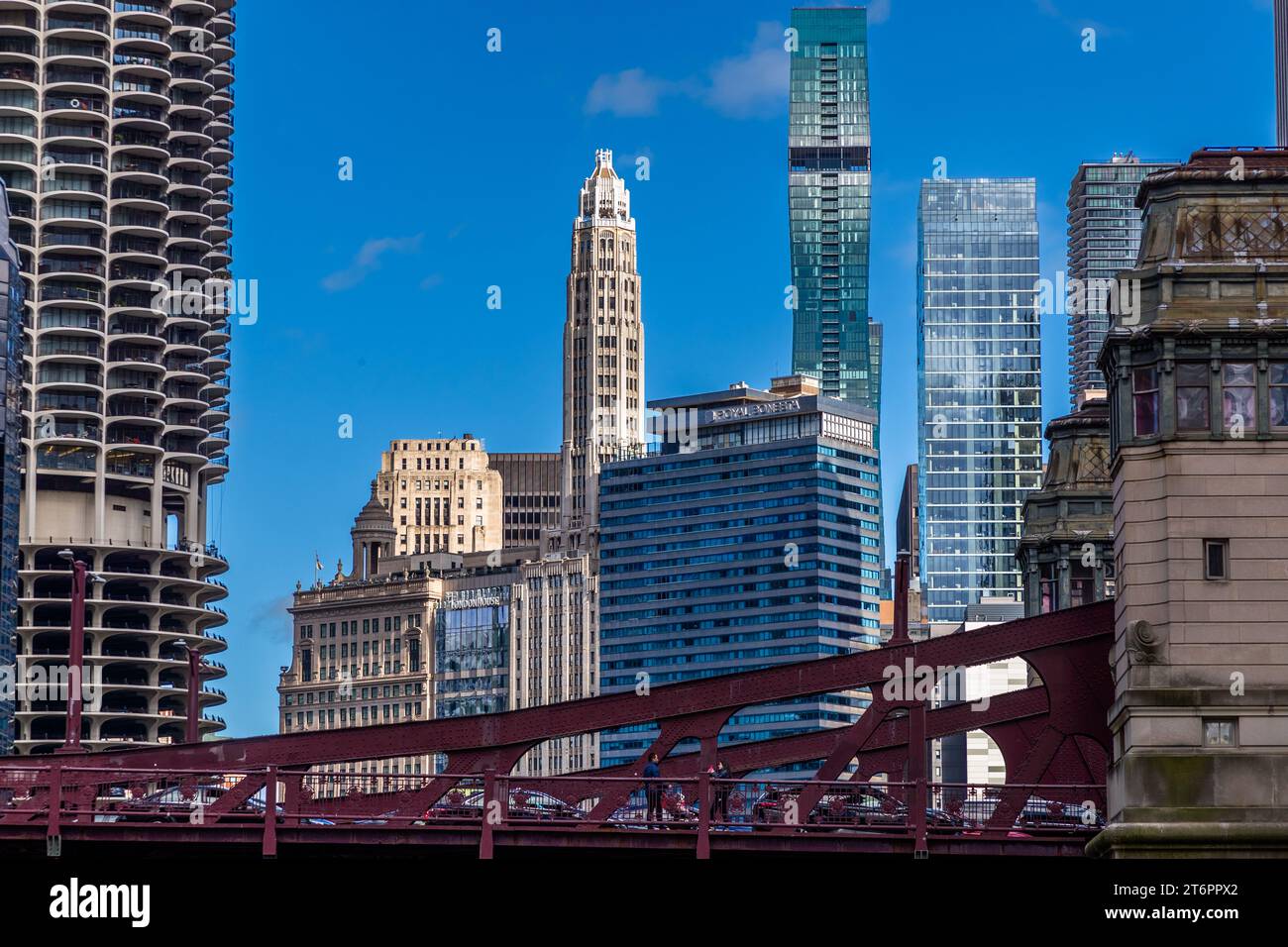 The bridges over the Chicago River are raised when necessary to allow ...