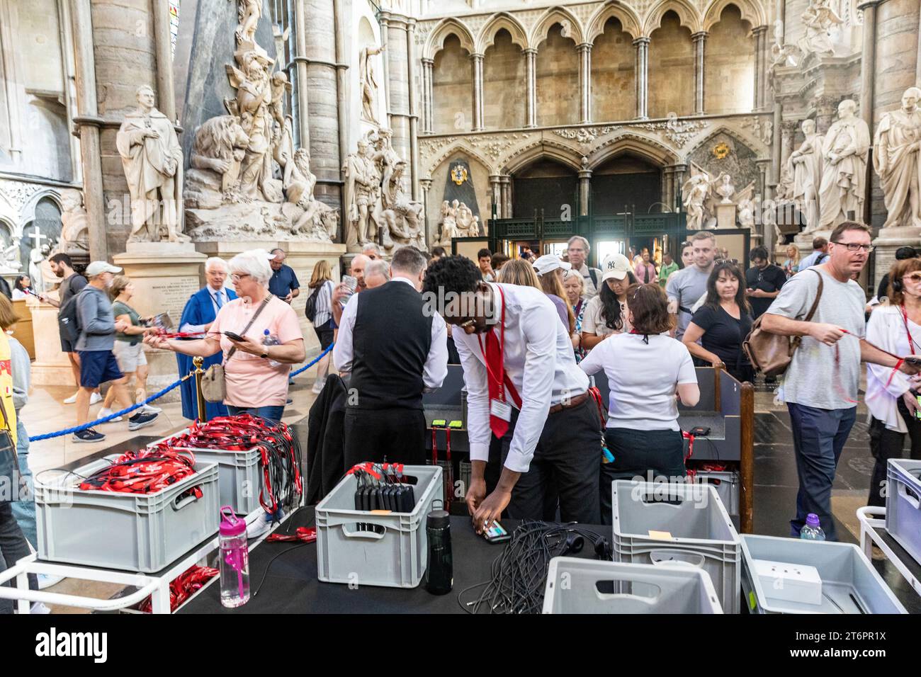 Visitors receive information in hi-res stock photography and images - Alamy