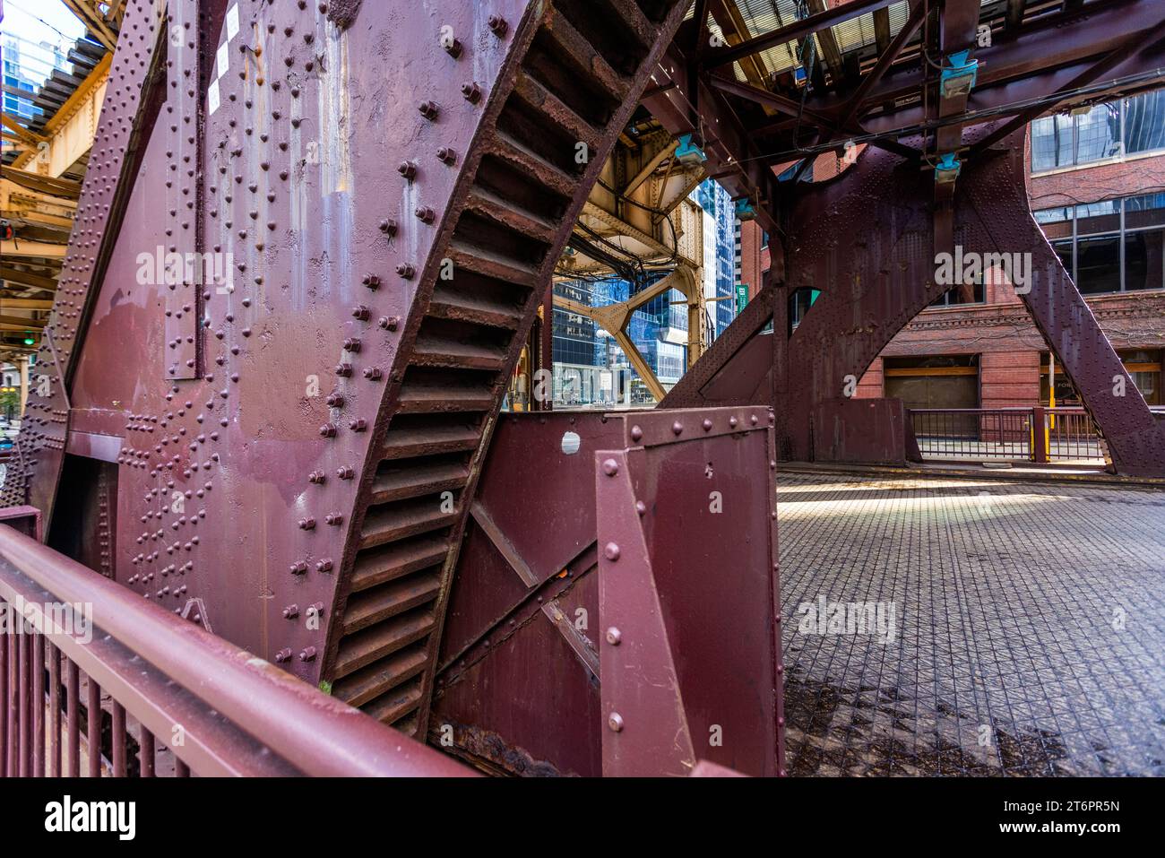 The bridges over the Chicago River are raised when necessary to allow ...