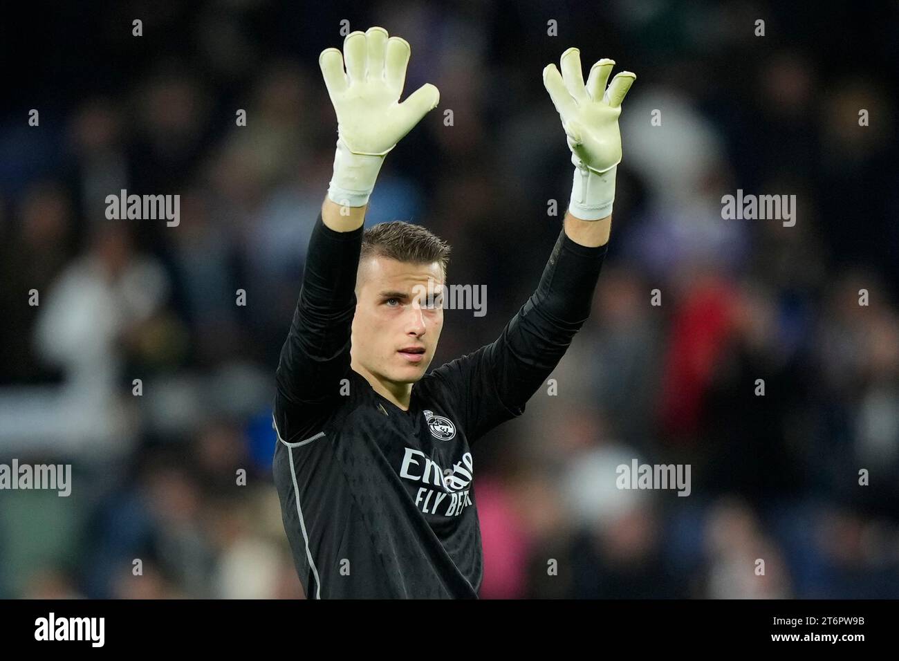 Andriy Lunin of Real Madrid CF during the La Liga match between Real ...