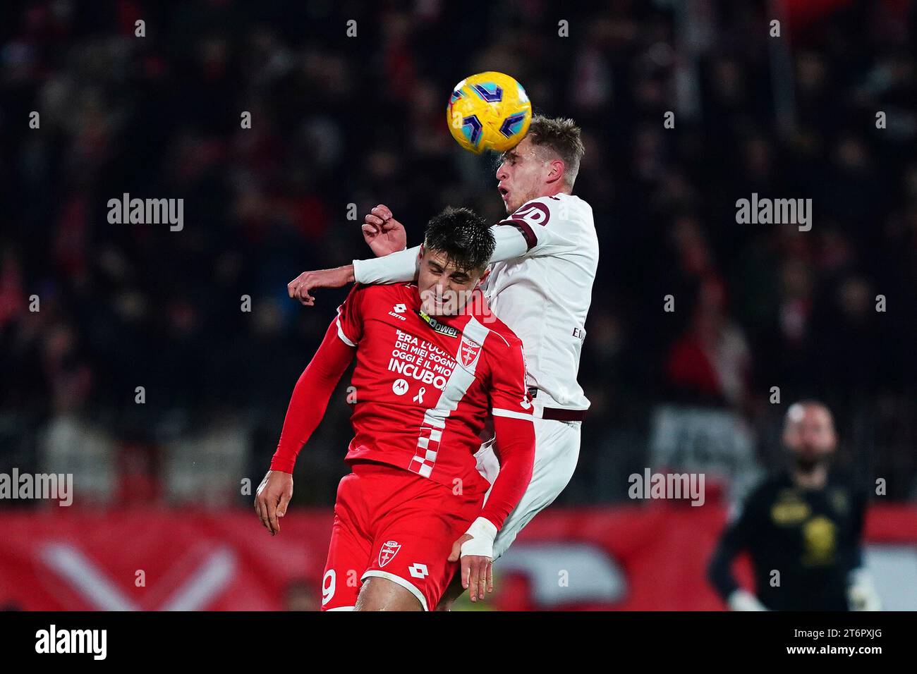 Torino's David Zima heads the ball during the Serie A soccer match ...