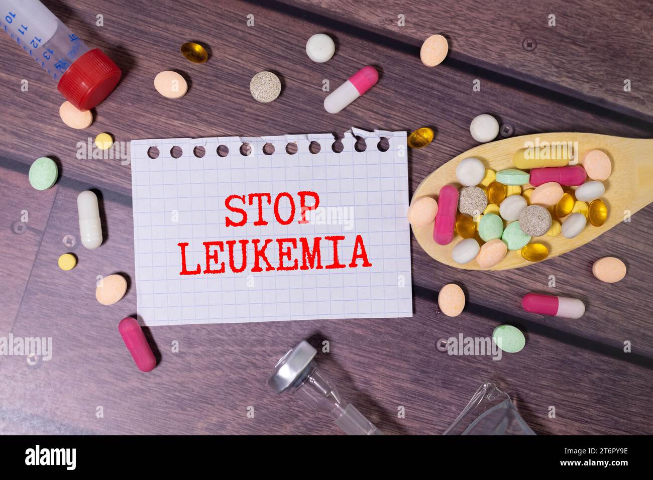 Hand writing Stop Leukemia with marker, health concept background Stock ...