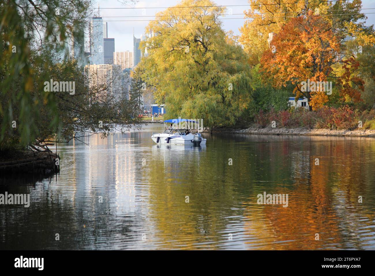 Boat Trip At Centre Island, Toronto Stock Photo - Alamy
