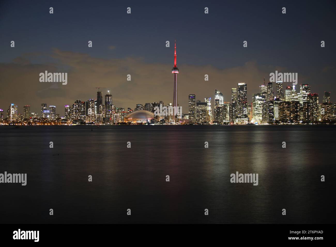 View of toronto city from cn tower at night hi-res stock photography and images - Alamy