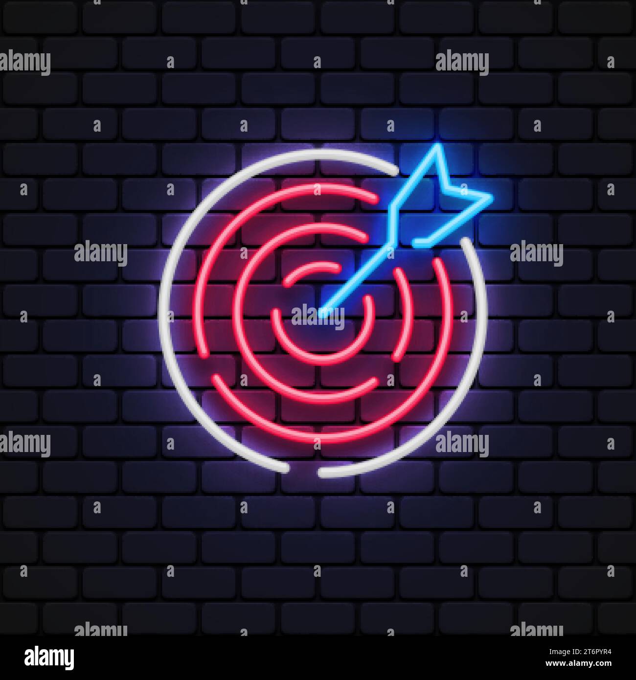 Goals neon on black background for web background design. Vector ...