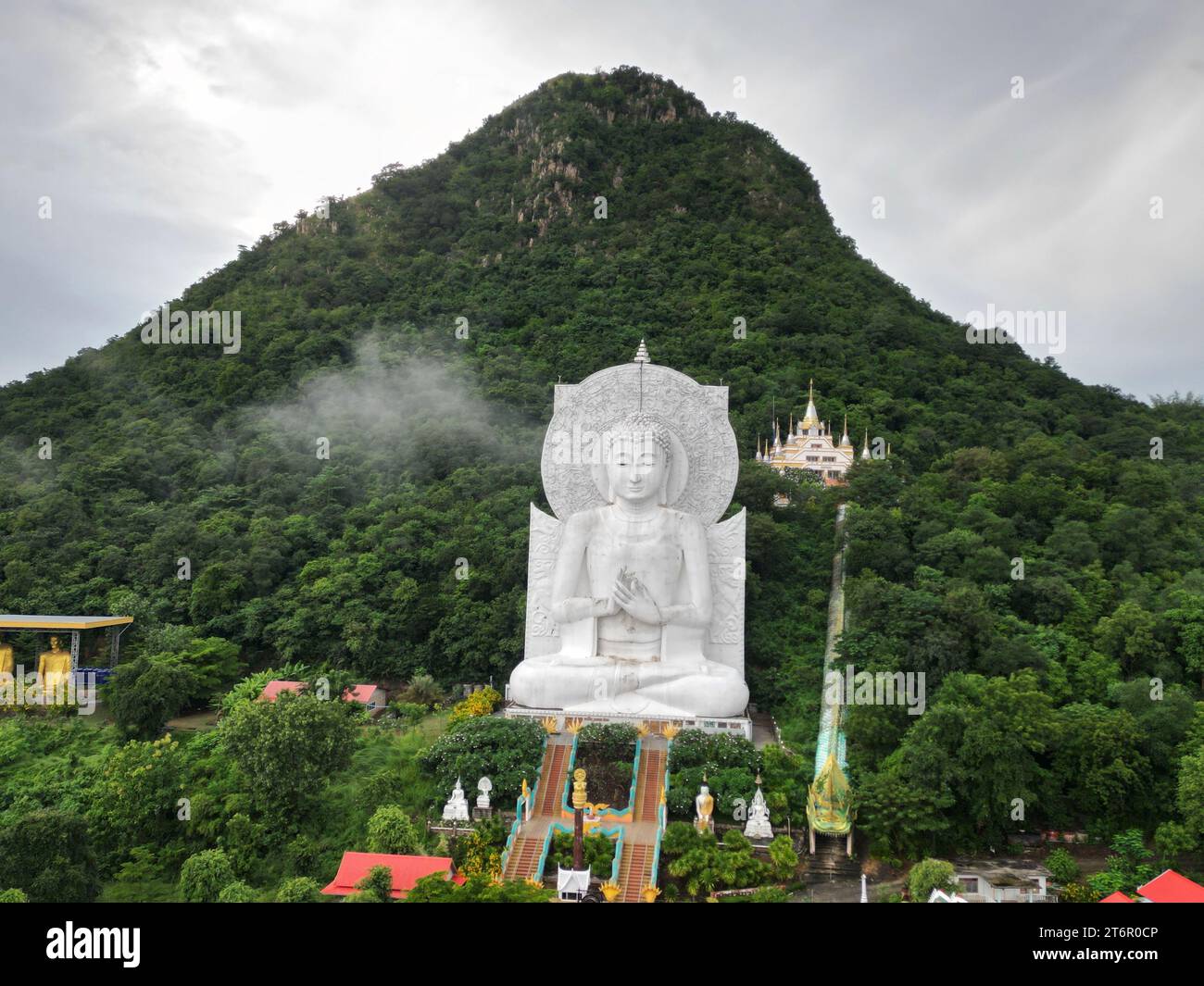 Buddha statue in the posture of giving the first sermon Or the ...