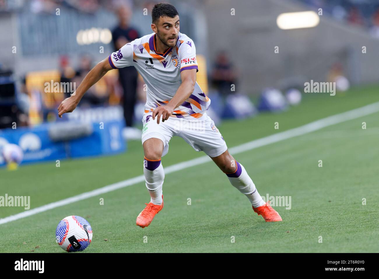 John Koutroumbis of Perth Glory in action during the A-League Men Rd4 ...