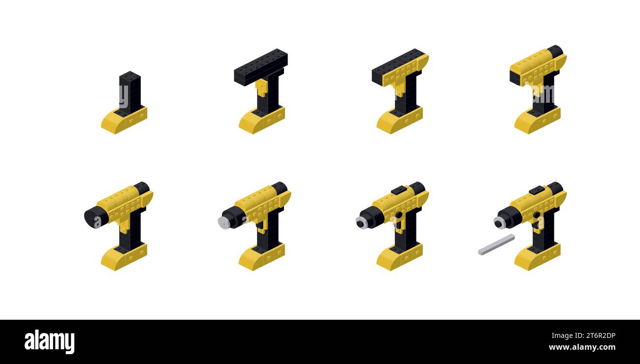 Step-by-step instructions for assembling the drill. Vector Stock Vector ... Step-by-step instructions for assembling the drill. Vector Stock Vector ...