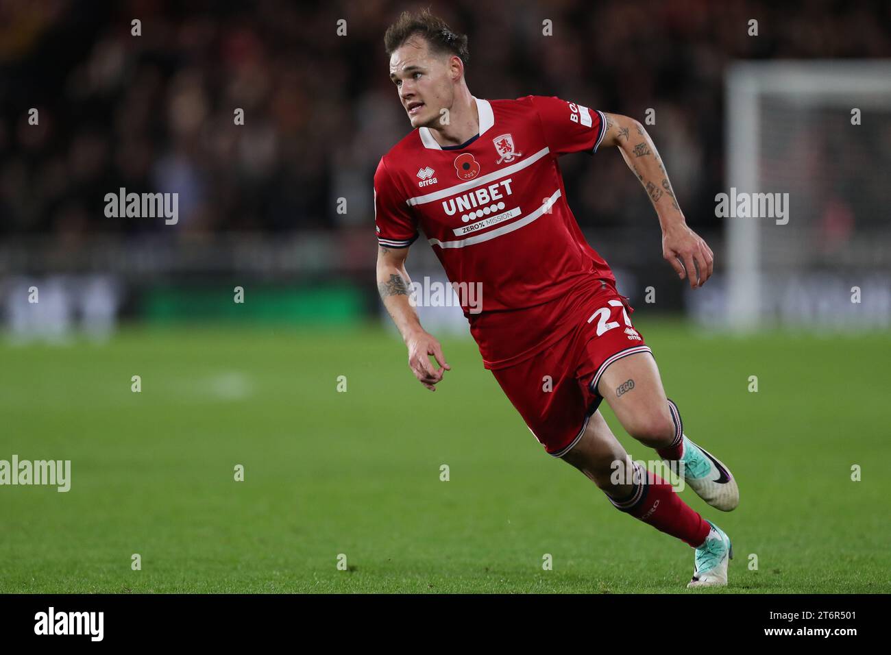 Middlesbrough's Lukas Engel during the Sky Bet Championship match ...