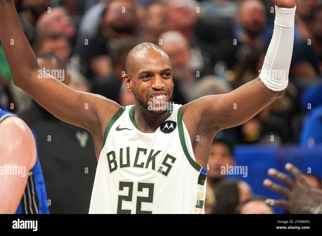 Orlando, Florida, USA, November 11, 2023, Milwaukee Bucks forward Khris ...