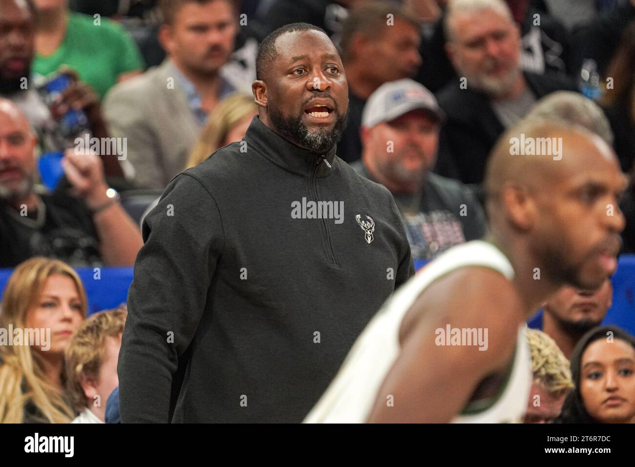 Orlando, Florida, USA, November 11, 2023, Milwaukee Bucks head coach ...