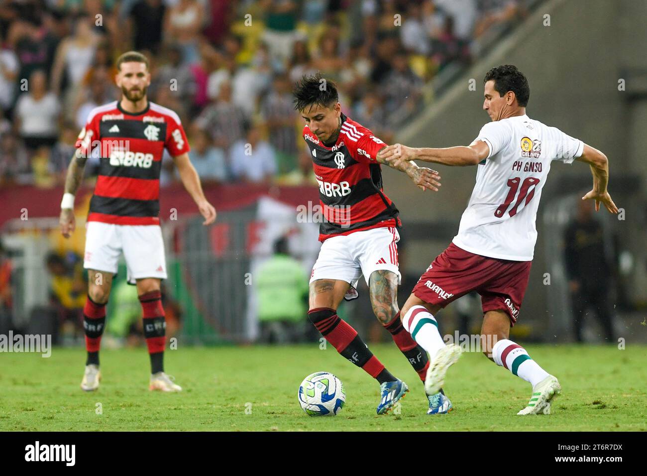 Rio, Brazil - November, 11, 2023, Erick Pulgar and PH Ganso players in ...