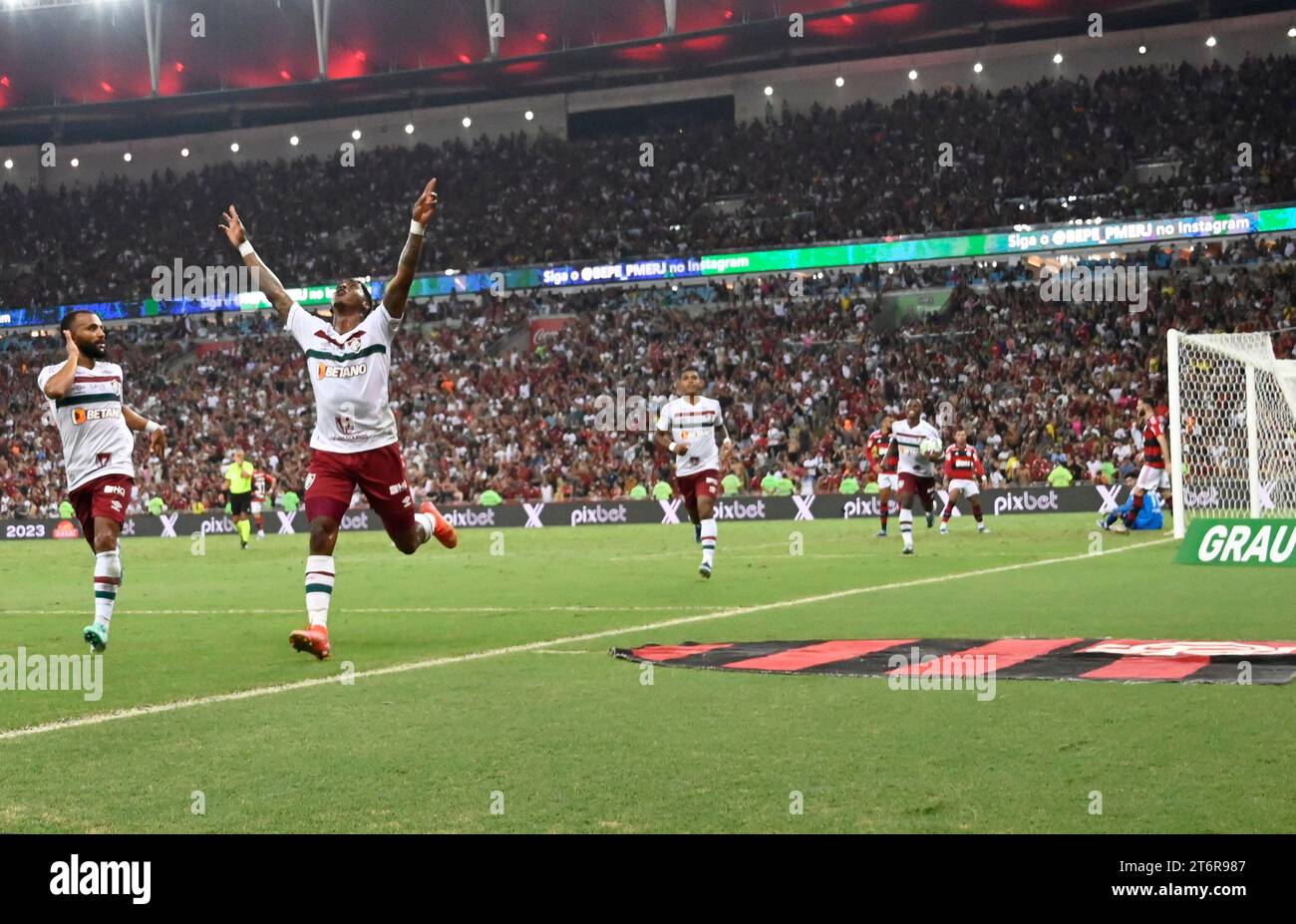 Rio de Janeiro-Brazil, November 11, 2023, Flamengo and Fluminense ...