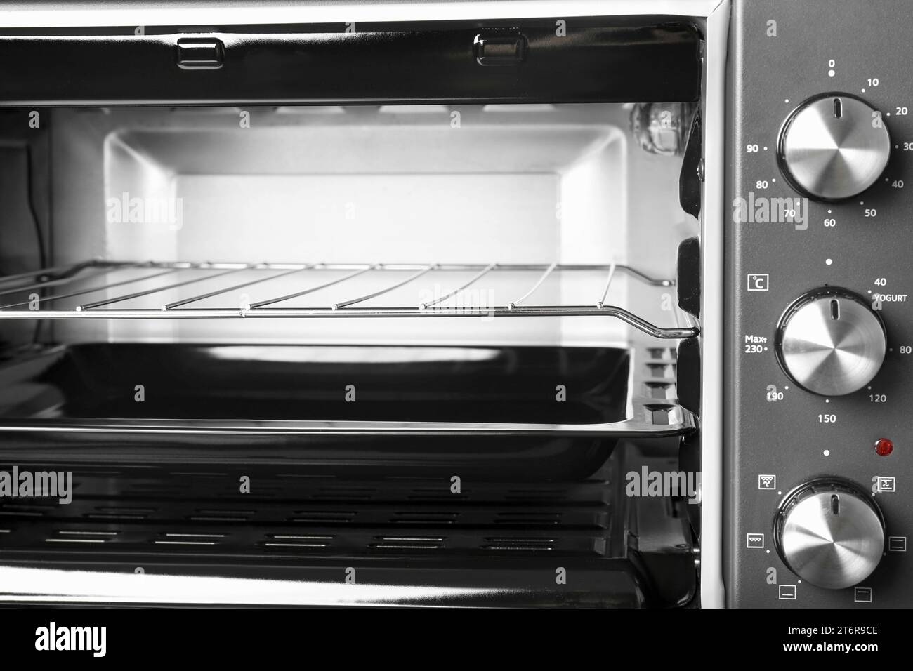 Open electric oven, closeup view. Cooking appliance Stock Photo - Alamy