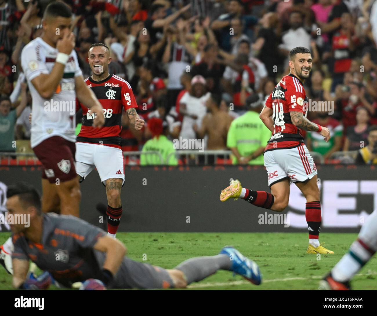 Rio de Janeiro-Brazil, November 11, 2023, Flamengo and Fluminense ...