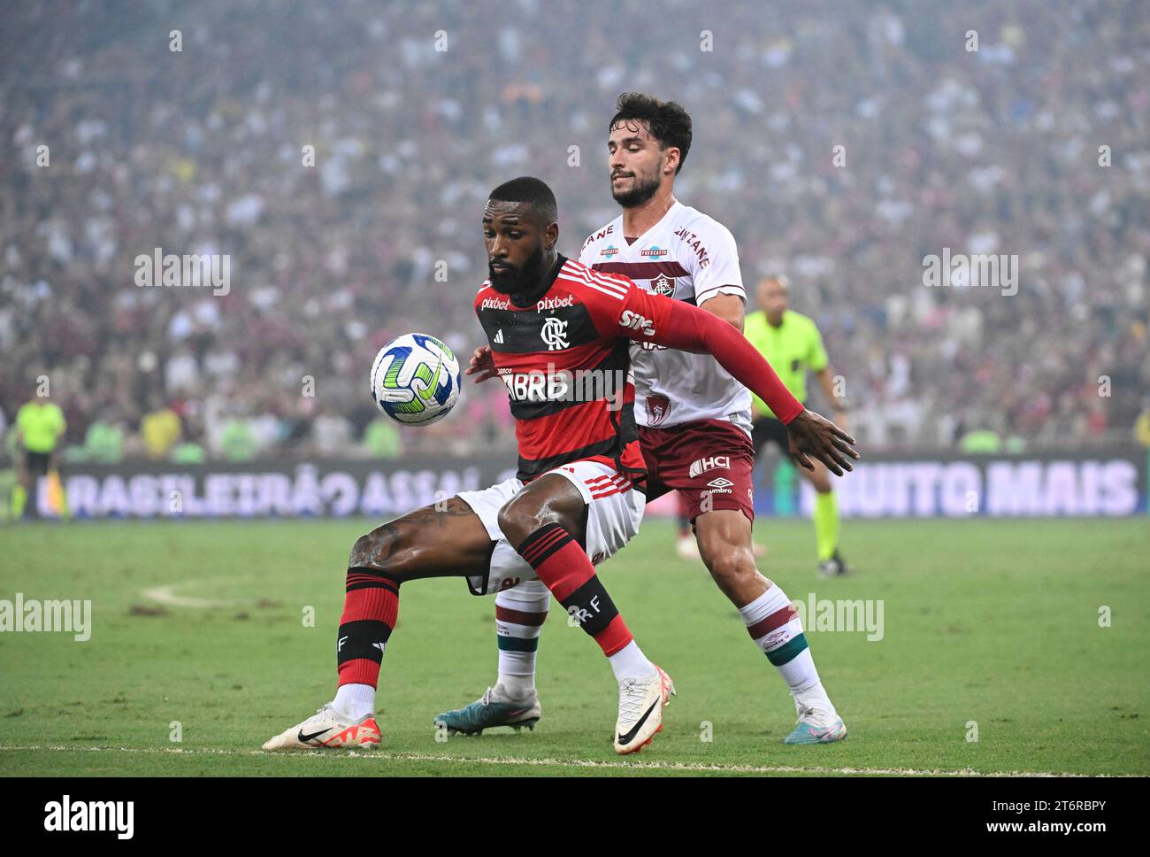 Rio de Janeiro-Brazil, November 11, 2023, Flamengo and Fluminense ...